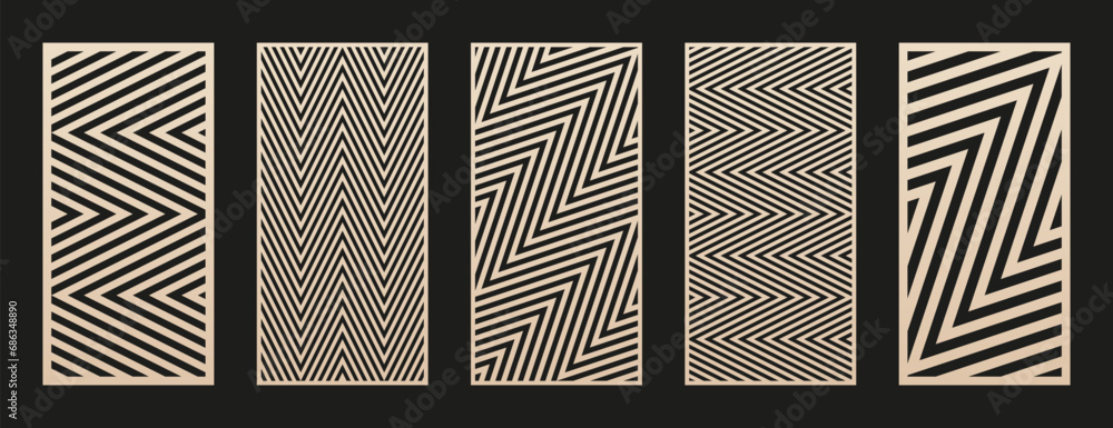 Poster Laser cut patterns set – Wall Art | UkPosters