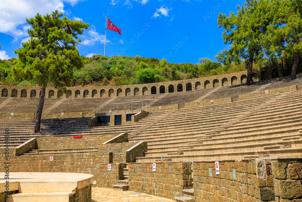 Ancient Amphitheater in Marmaris with Turkish inscriptions meaning ...