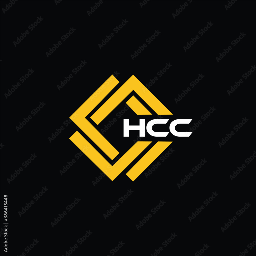 HCC letter design for logo and icon.HCC typography for technology ...