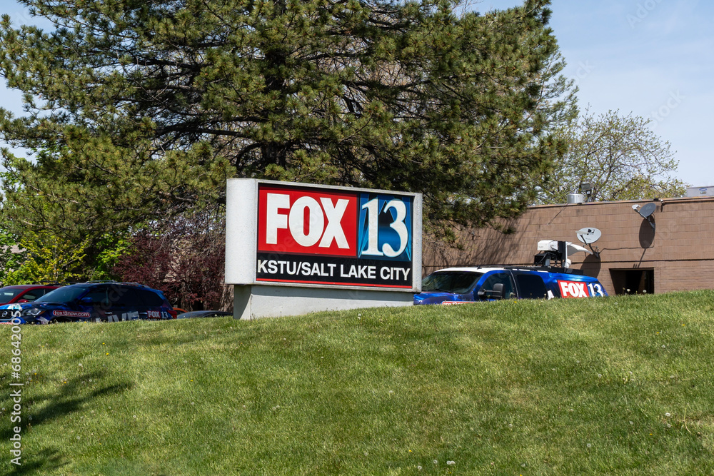 Fox 13 Studios on Amelia Earhart Dr in Salt Lake City, Utah, USA, on ...