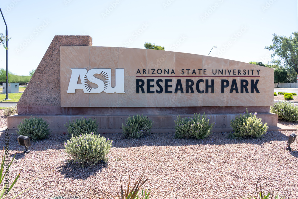 Arizona State University Research Park Sign In Tempe Arizona Usa On