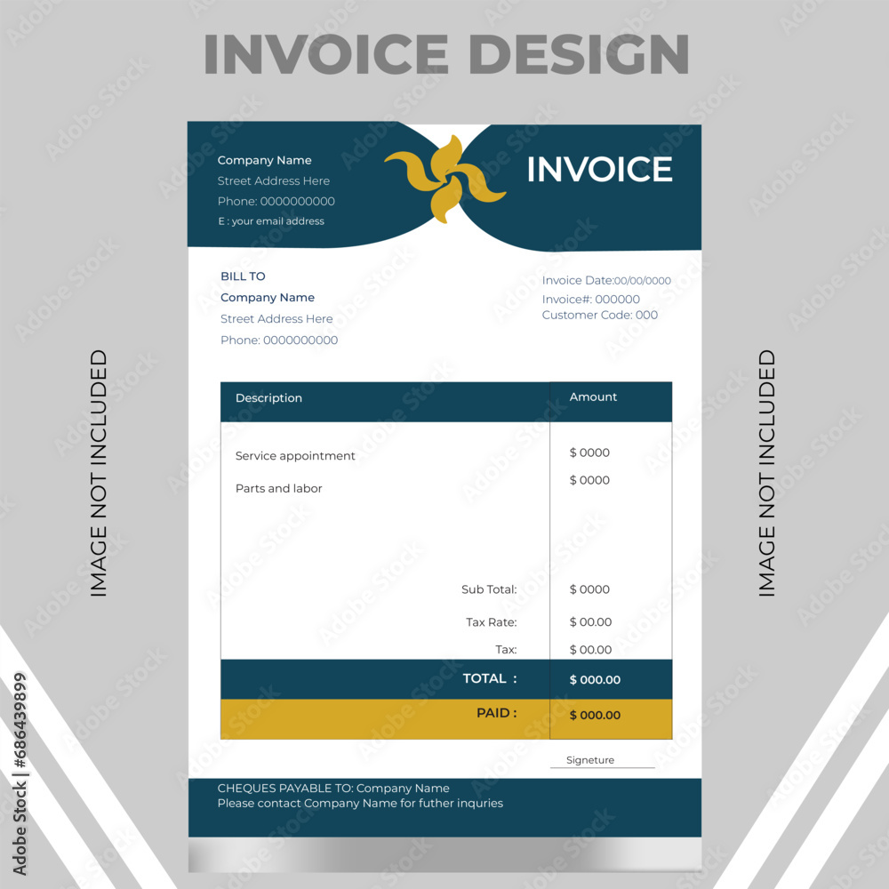 Creative Business Invoice Template, Corporate Invoice Design Template ...