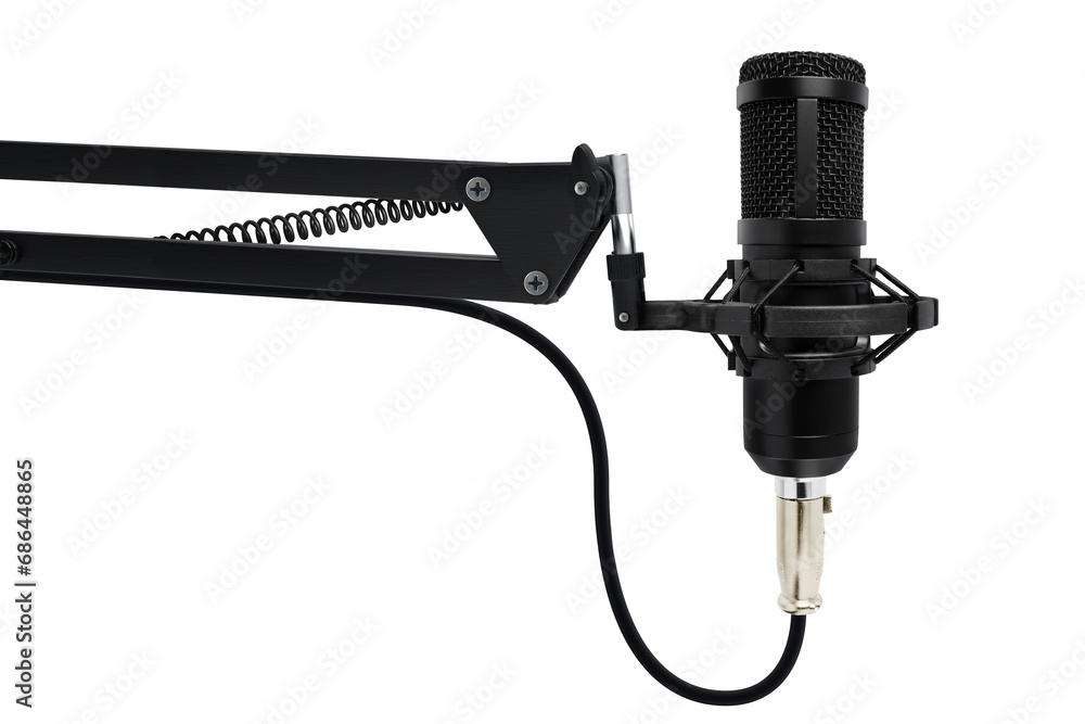 Professional studio podcast microphone on transparent background PNG ...