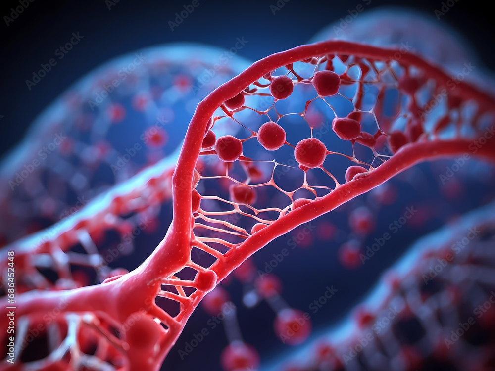 Cell disintegration and atom aggregation concept. Division explosion ...