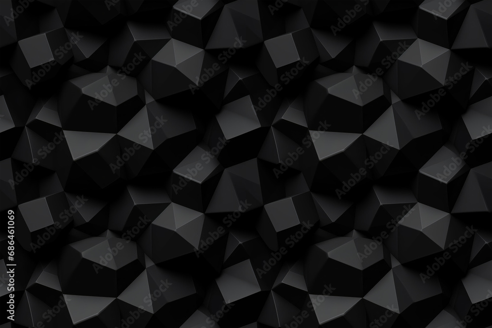 Black 3D Geometric Seamless Pattern Texture of Floating Spheres and ...