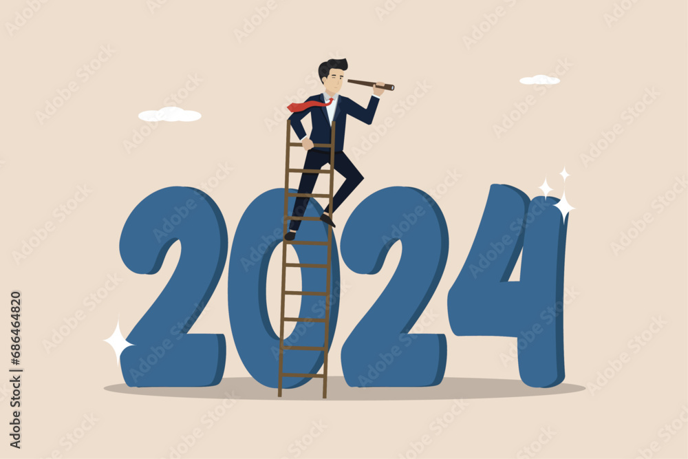 Business prospects in 2024, planning or forecasting, vision of future ...