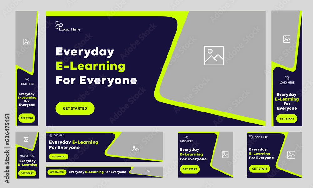 Educational web bundle banner design for social media post, learning ...