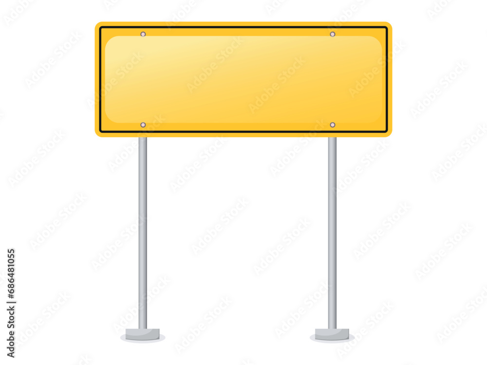 Vector cartoon image of road signs. Driving and traffic rules concept ...