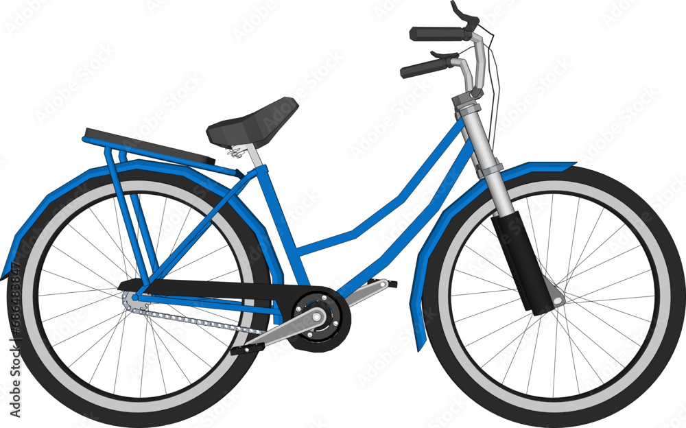 Vector sketch illustration of girl's mini bike design Stock Vector ...