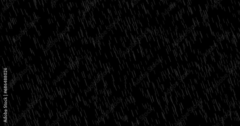 Cinematic Realistic rainfall animation overlay background. Heavy rain ...