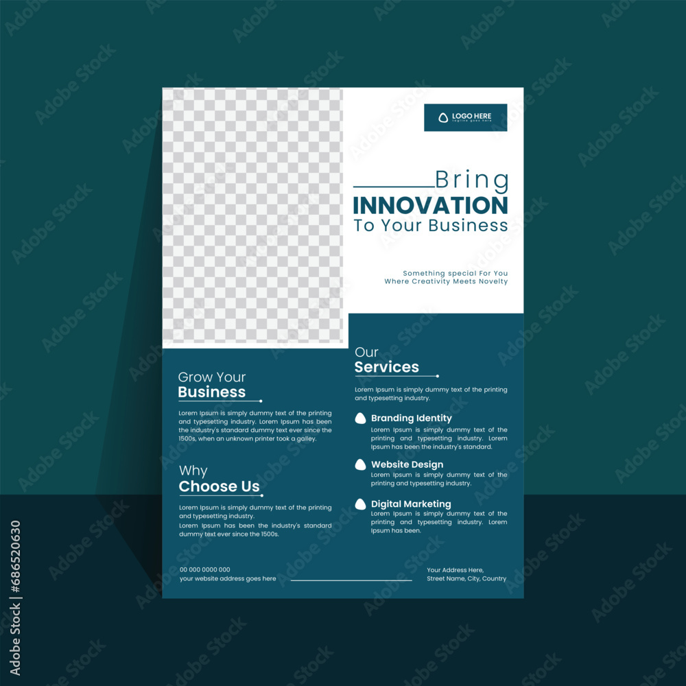 flyer design. poster flyer template brochure cover design layout space ...