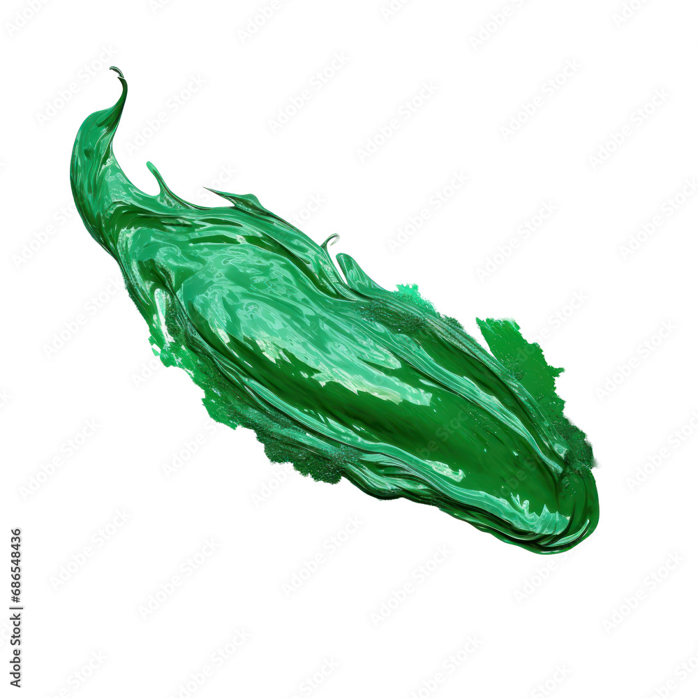 dark green emerald cream smudge smear isolated on transparent ...