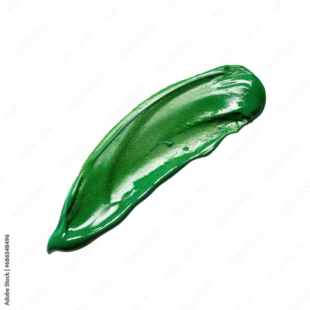 dark green emerald cream smudge smear isolated on transparent ...