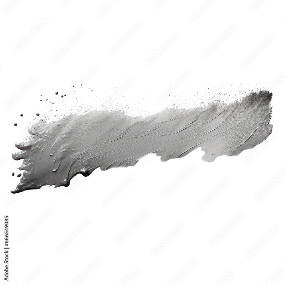 grey,gray smudge smear cream isolated on transparent background ...