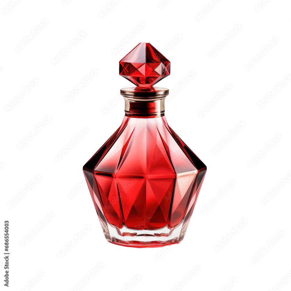 red perfume bottle mockup,luxury crystal perfume bottle mockup isolated ...