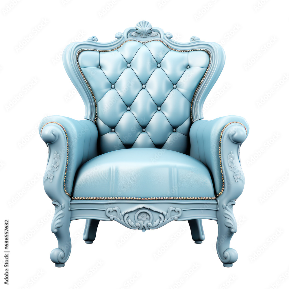 sky blue sofa couch isolated on transparent background,transparency ...