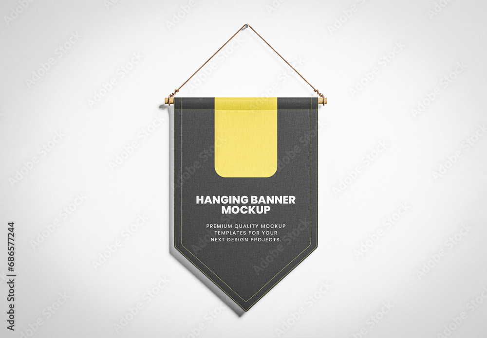 Hanging Banner Mockup Stock Template | Adobe Stock
