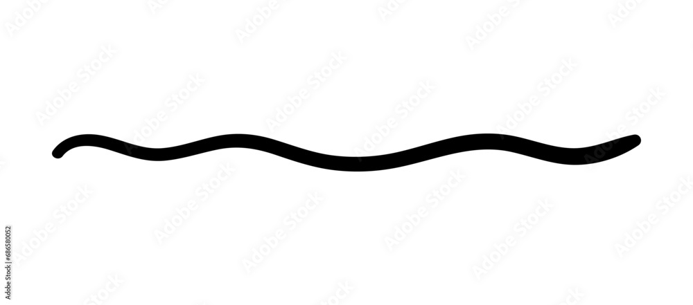 Vetor de Swoosh and swoops underline typography tail shape. Brush drawn ...