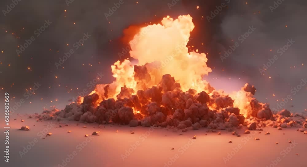 Fiery Ambience: Realistic 3D Animated Fire with Smoke and Sparks - Drag ...