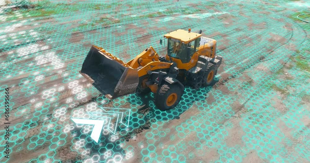 Smart building concept. Ground Levelling and Grading. Construction ... Smart building concept. Ground Levelling and Grading. Construction ...
