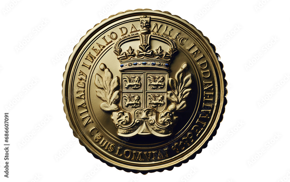 Royal Emblem Crowned Stamp Isolated on Transparent Background PNG ...