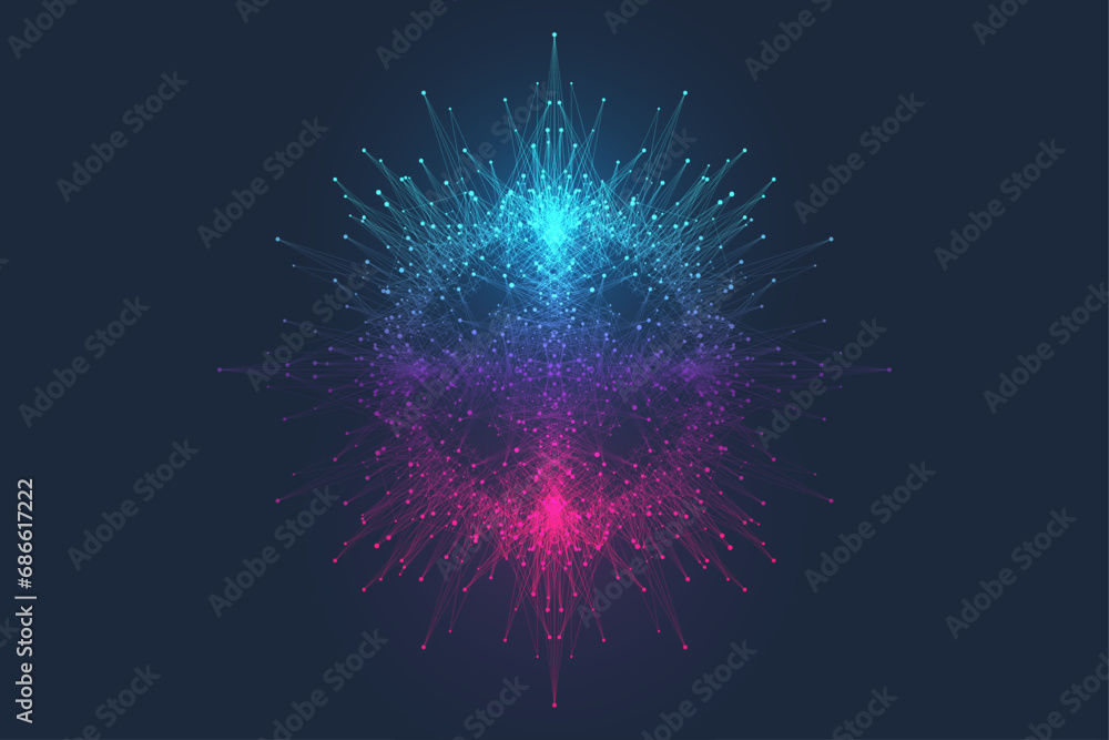 Quantum Computing Idea Design Element Concept. Deep Learning Artificial Intelligence. Generative ...