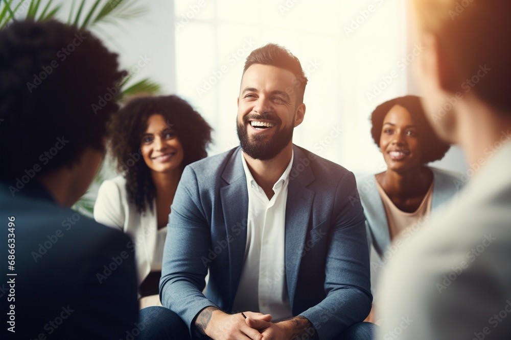 Therapeutic Presence: A professional therapist, plain backdrop, genuine ...