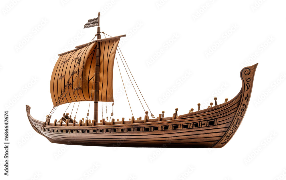 The Intricate Wooden Details of an Icelandic Viking Longship Model Ship ...