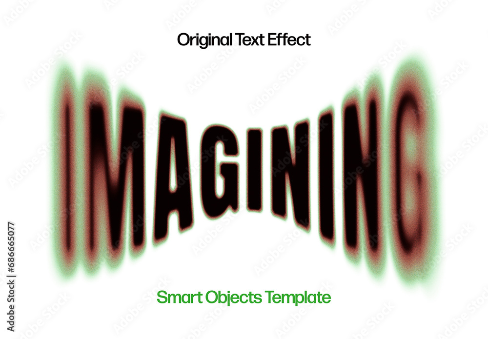 Blurry Stretched Text Effect Mockup Stock Template | Adobe Stock