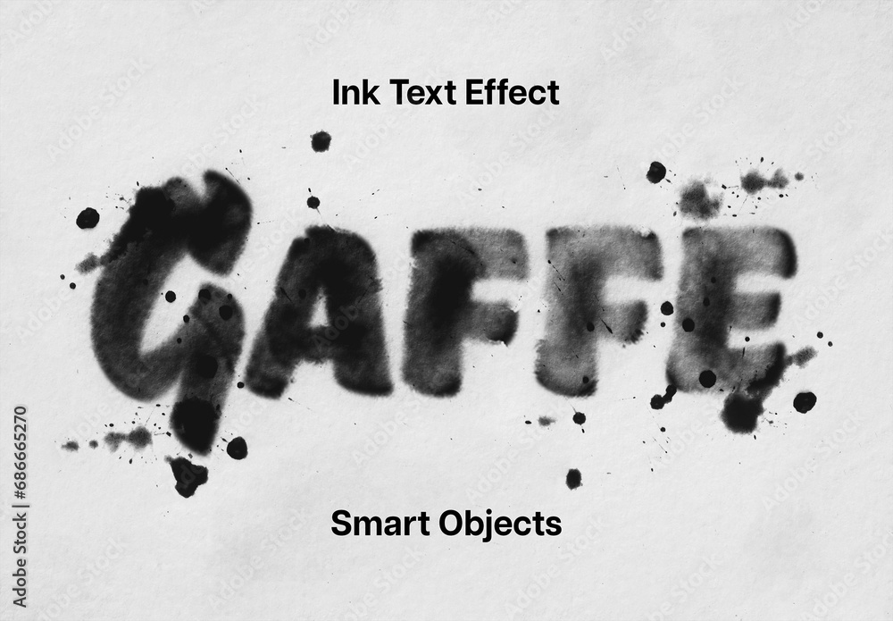 Ink Text Effect Mockup Stock Template Adobe Stock