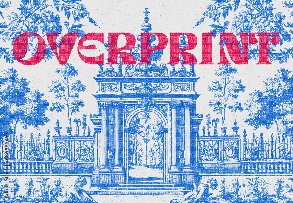 Overprint Photo Effect Mockup Stock Template | Adobe Stock