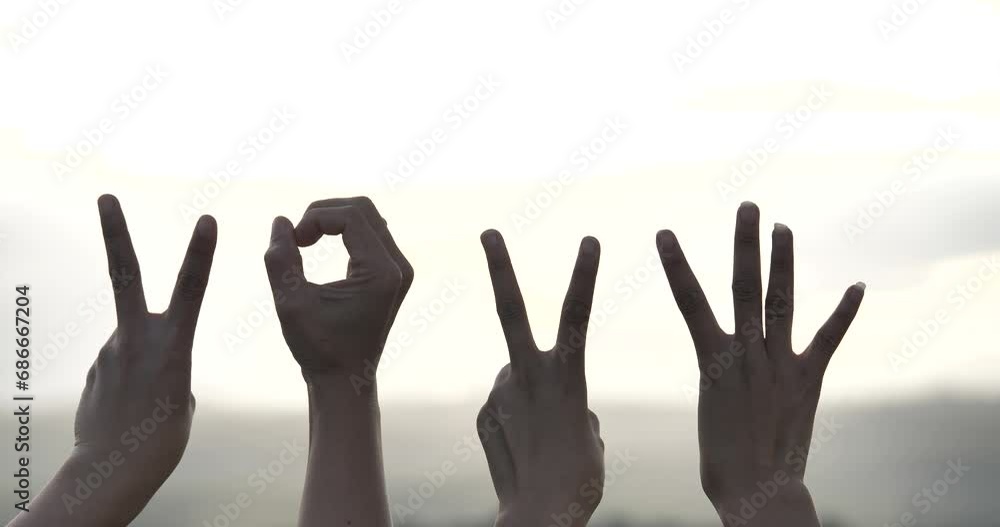 Hands with New Year 2024 symbols, Hands with Happy New Year and ...