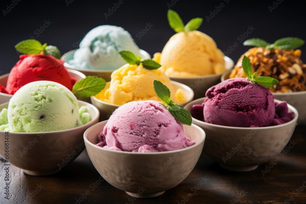 A delightful variety of homemade gelato flavors in an authentic Italian ...