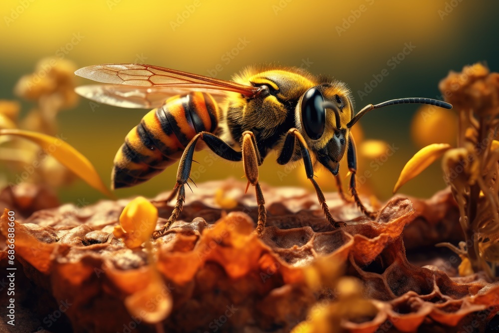 wasp with nature high resolution HD large format not blurry Stock Photo ...