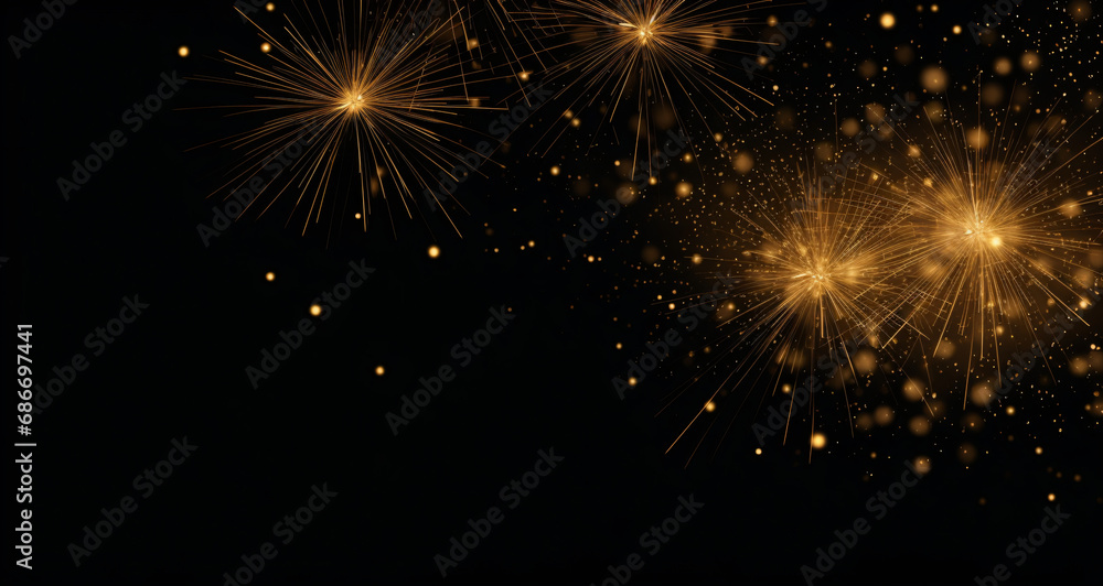 background gold fireworks, black and gold, luxury, celebration, new ...
