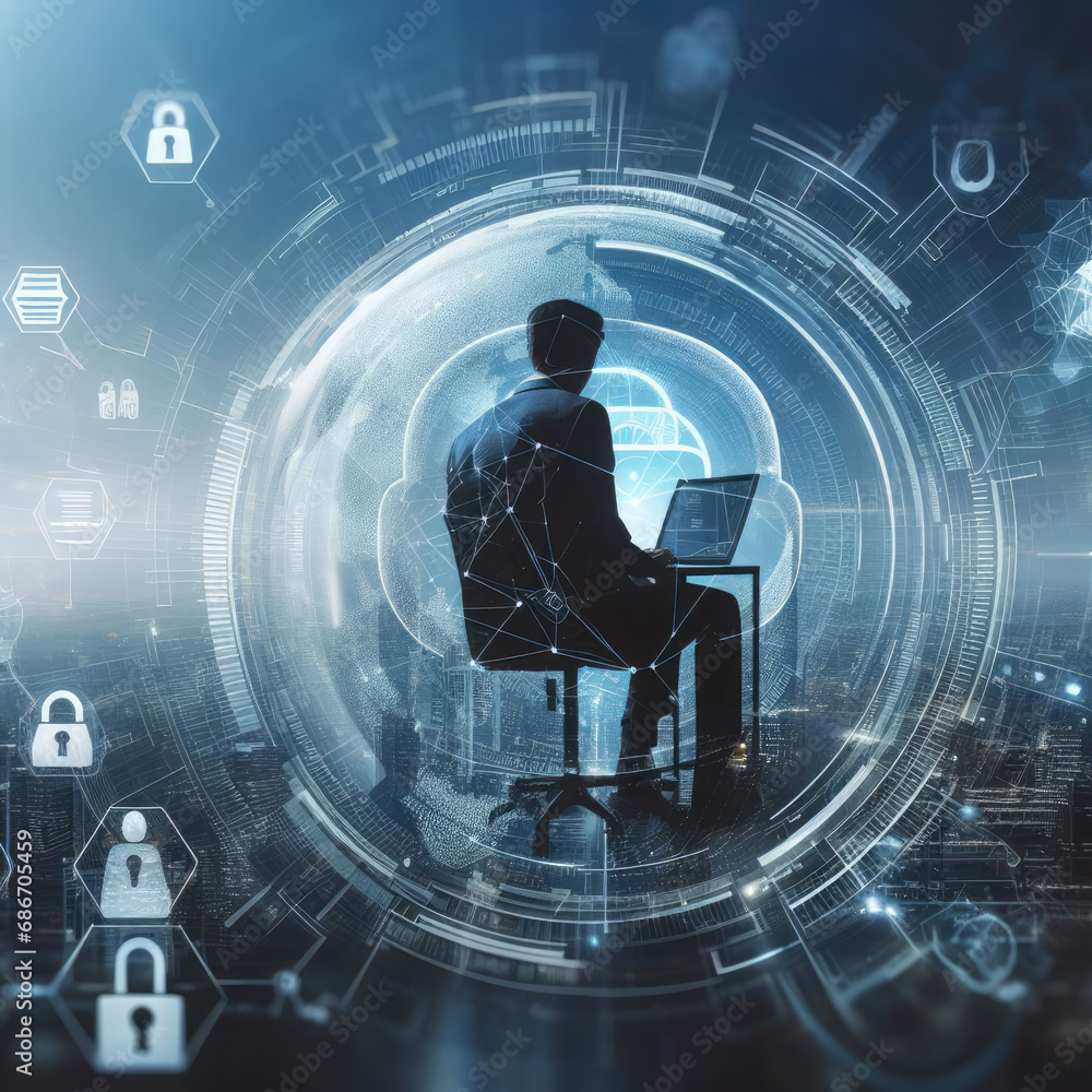 Data analysis of AI artificial intelligence process with technology ...