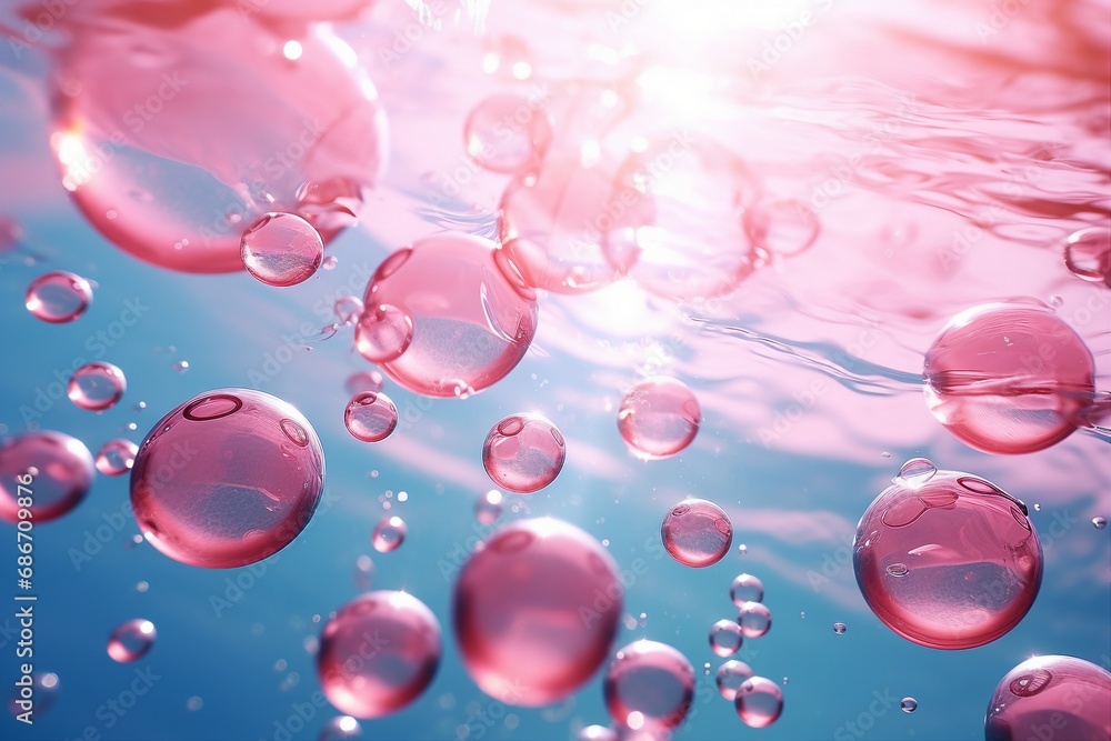 Captivating Underwater Scene with Dark Pink and Light Blue Tones ...