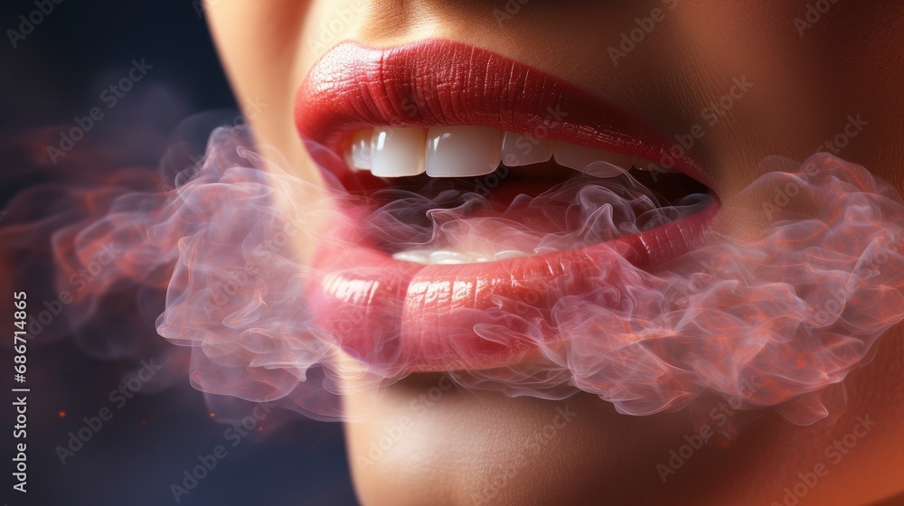 Young Woman Smelly Mouth Gingivitis Caused, Background HD For Designer ...