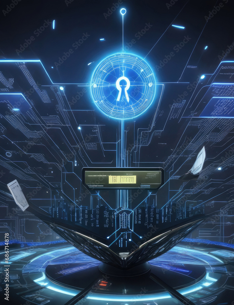 Foto de Data analysis of AI artificial intelligence process with ...