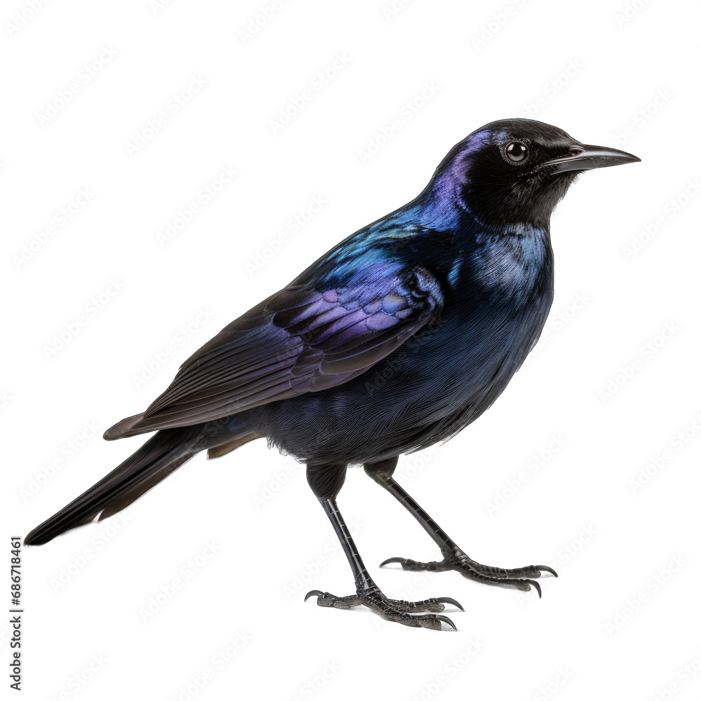 Common Grackle isolated on transparent background Stock Photo | Adobe Stock
