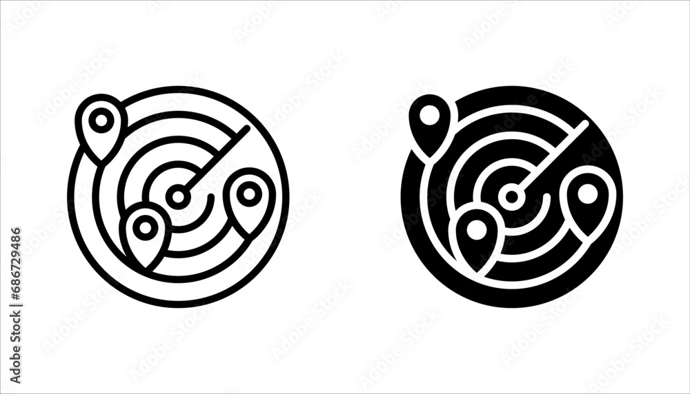 radar chart icon from Business and analytics collection. Thin line ...