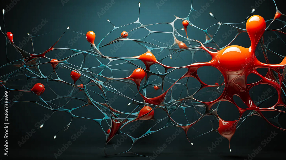 graphical representation of the neural network in the human brain. AI ...