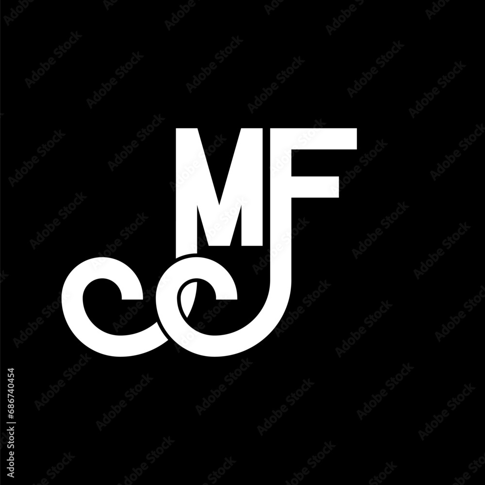 MF Letter Logo Design. Initial letters MF logo icon. Abstract letter MF ...
