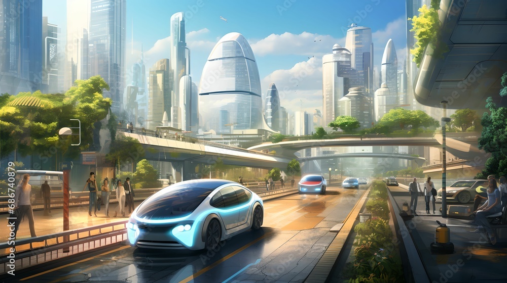 Seamless Urban Integration - Autonomous Electric Car, autonomous ...