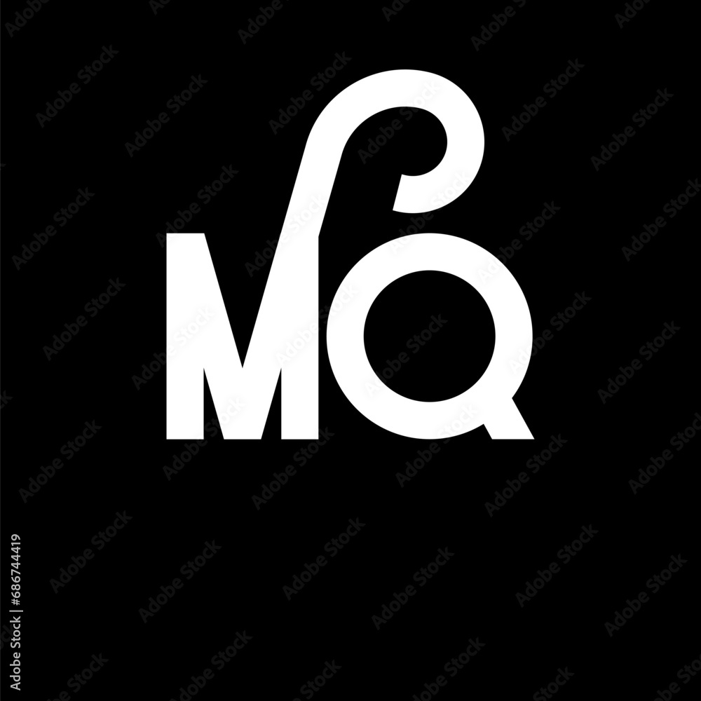 MQ Letter Logo Design. Initial letters MQ logo icon. Abstract letter MQ ...