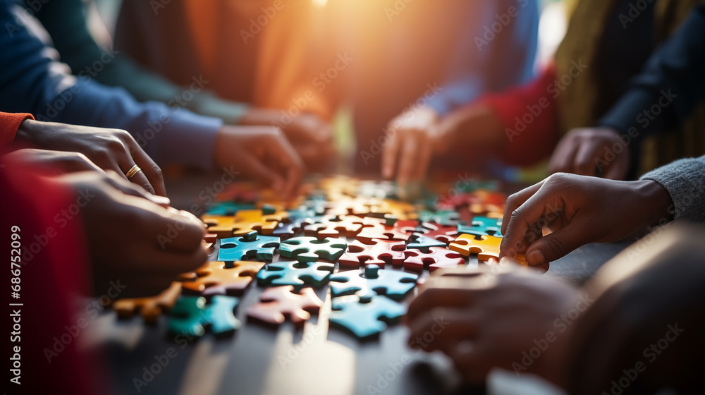 A visual representation of a diverse group of people, each as a piece ...