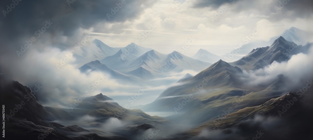 Indescribable natural beauty of a panoramic vista view over vast ...