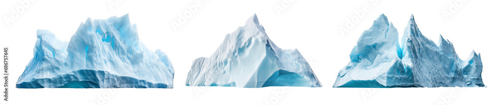 Iceberg - Set of transparent PNG Icebergs - large and wide shapes Stock ...