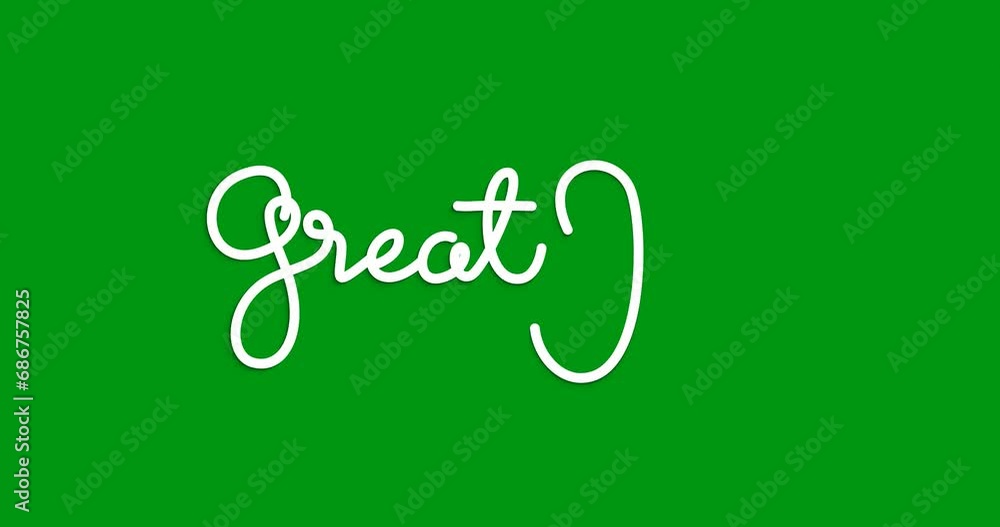 Great job text animation on the green screen with the alpha channel ...
