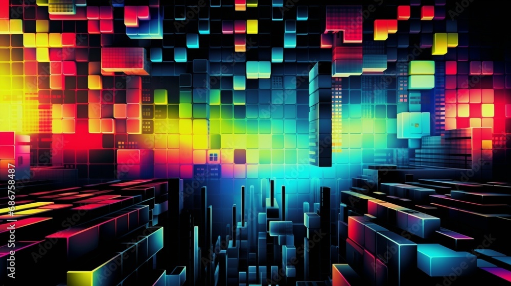 Foto Stock Design a Pixelated bitmap gradient texture that brings the ...